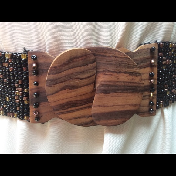 Bohemian | Accessories | Vintage Ethnic Boho Gypsy Glamour Wood Bead ...